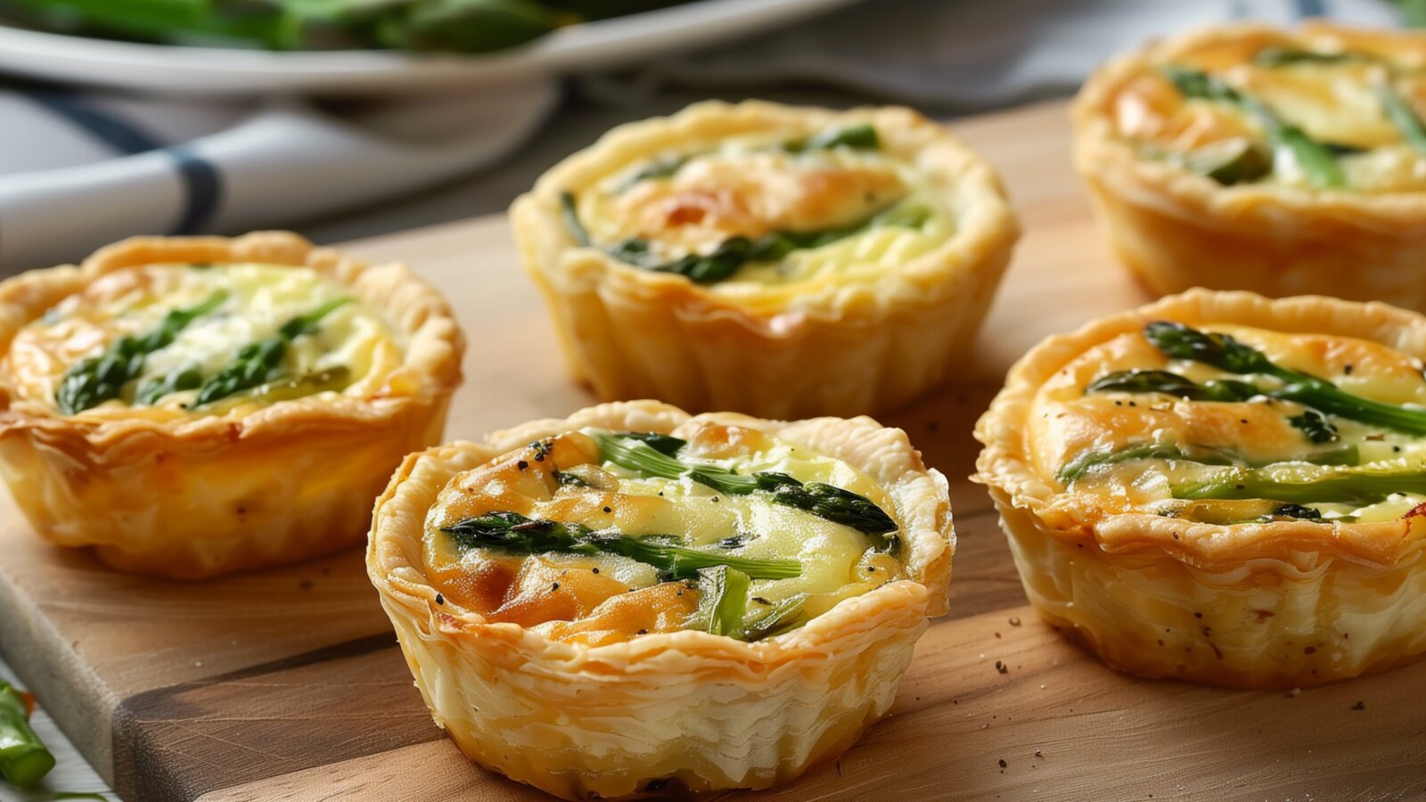 Asperge en Ham Mini Quiche Hapjes recept | eetse
