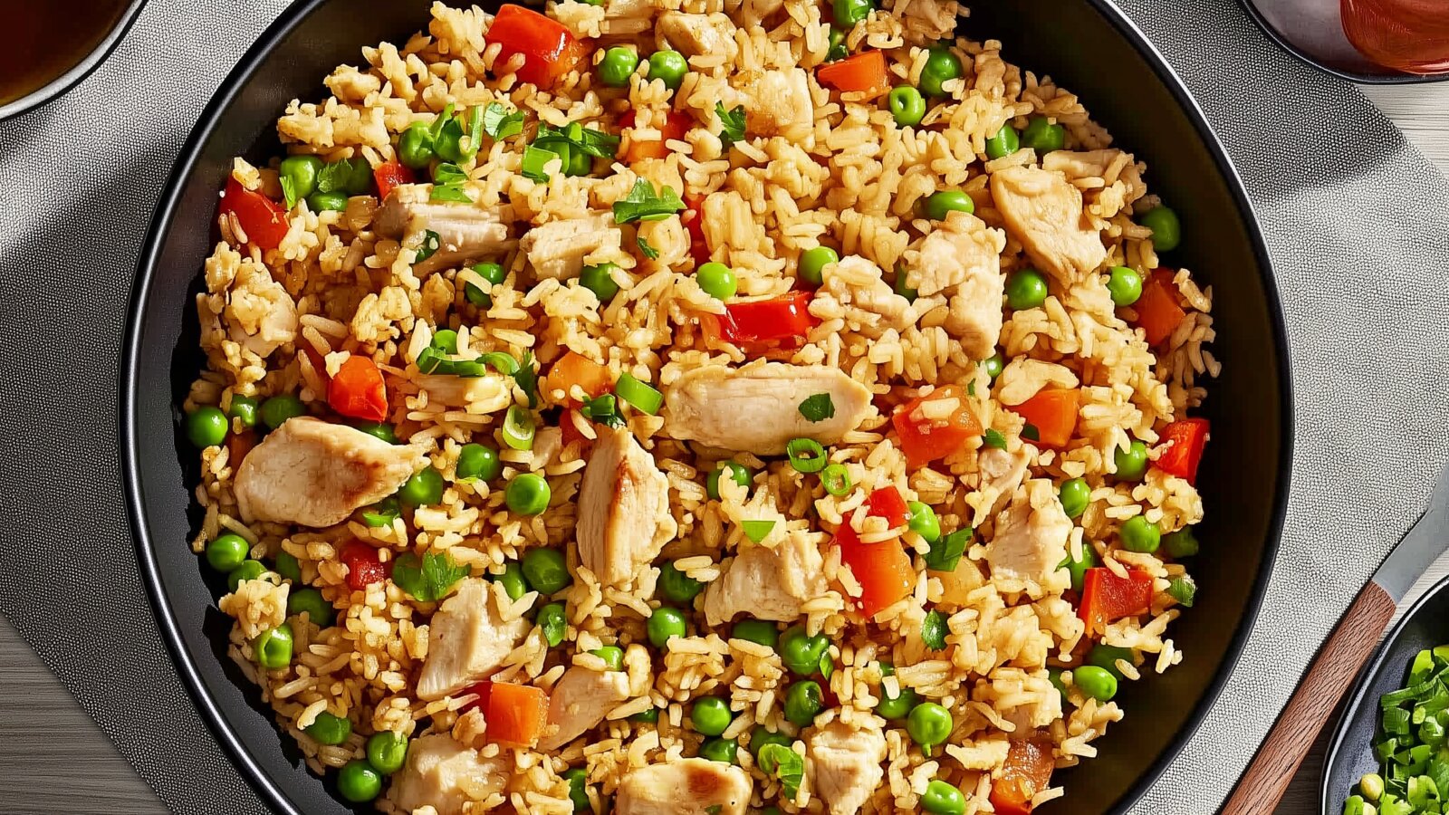 Kip met gebakken rijst en groente recept | eetse