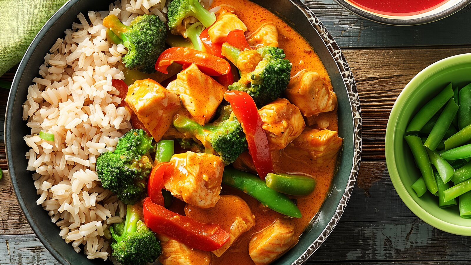 Thaise Rode Curry Kip & Groenten recept | eetse