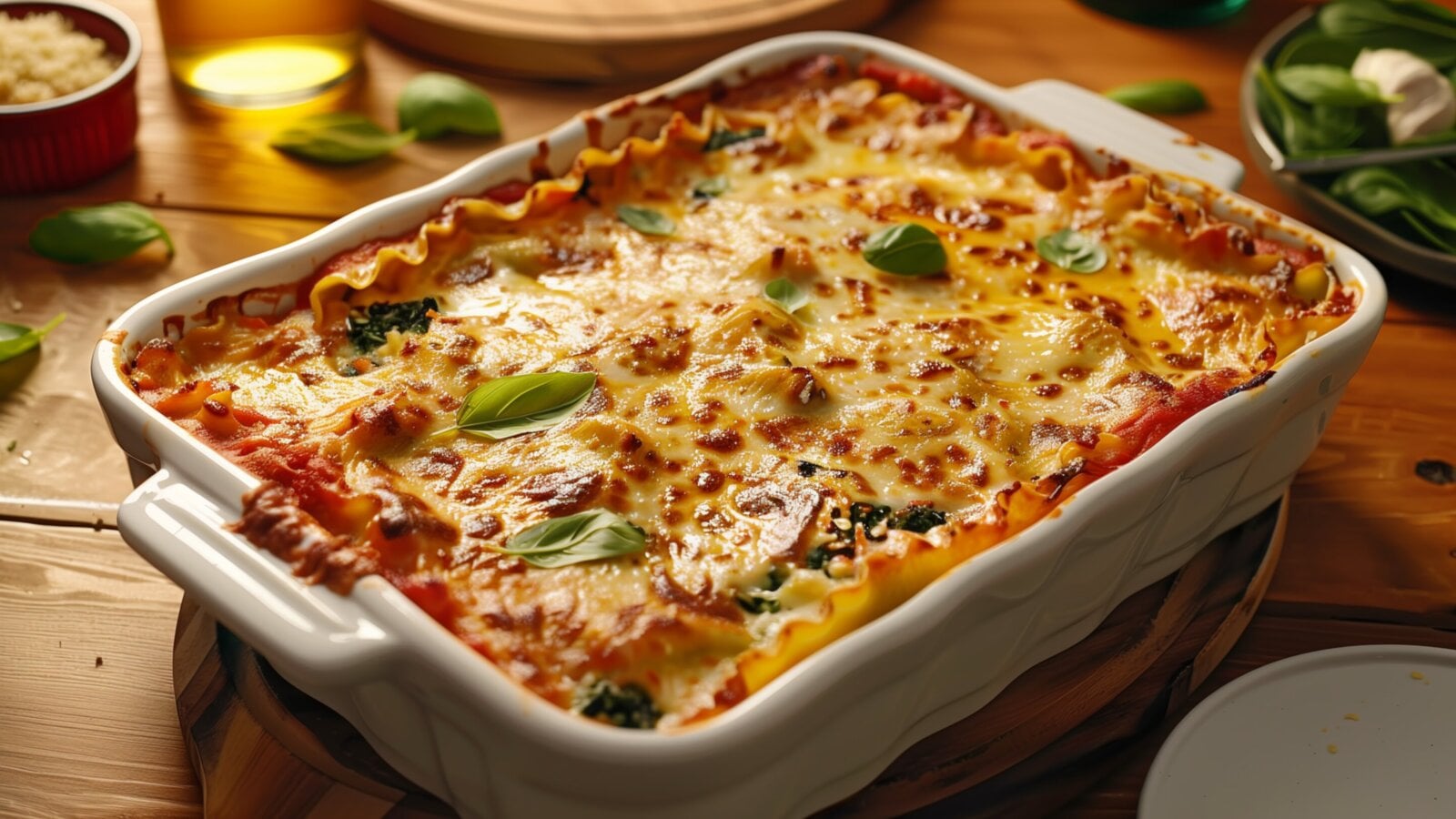 Vegetarische Spinazie Lasagne recept | eetse