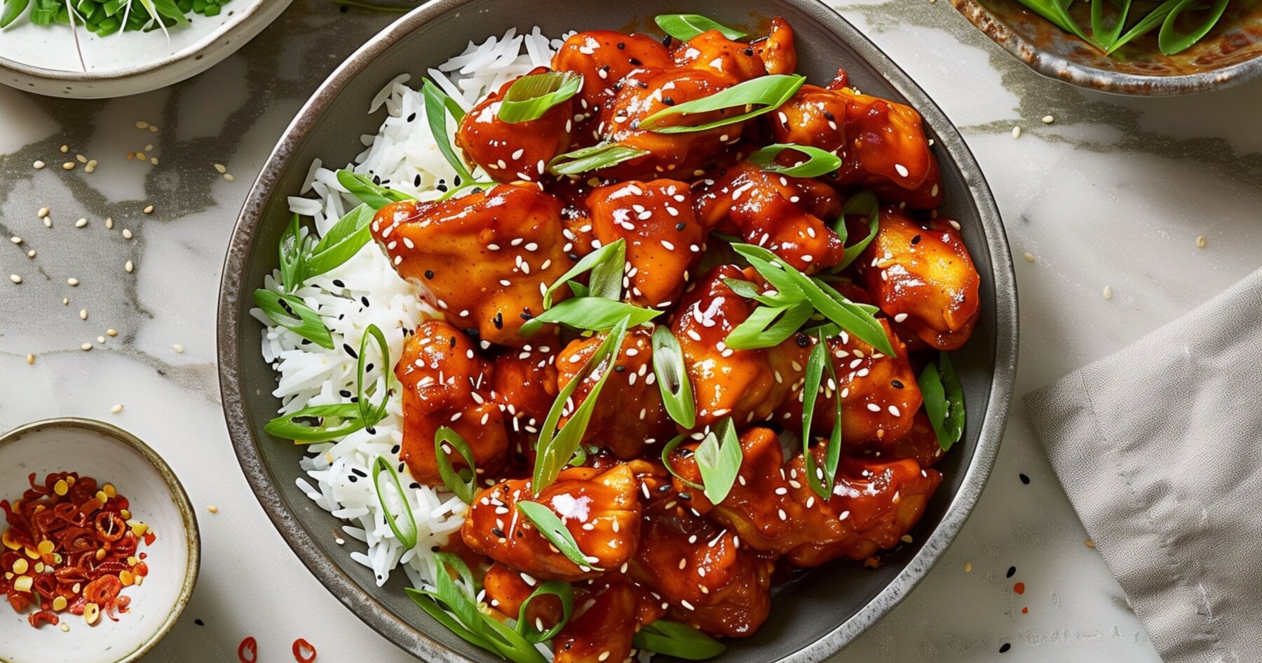 Koreaanse Pittige Zoete Gochujang Kip recept | eetse