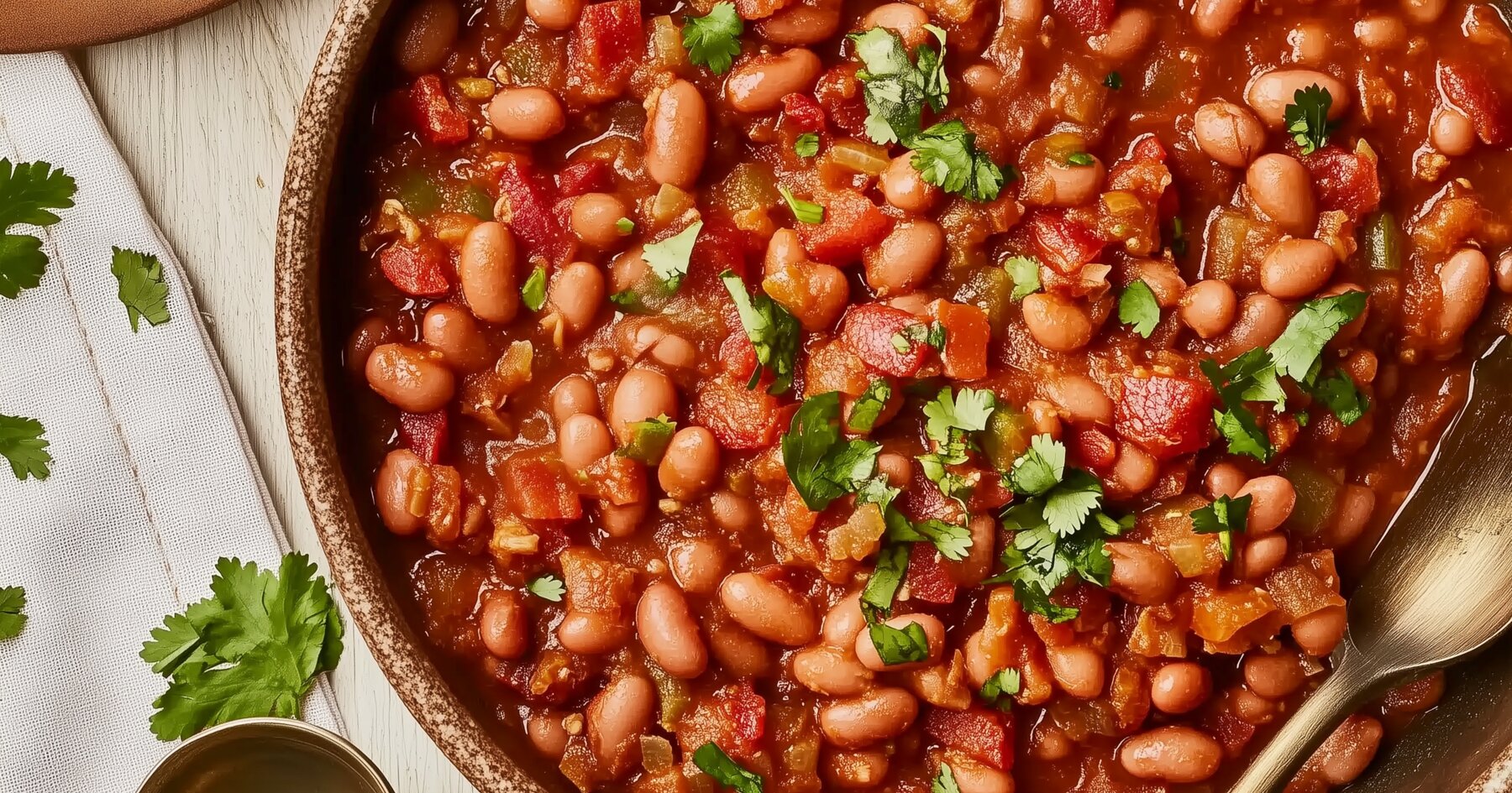 Mexicaans gekruide bruine bonen met tomaat en bacon recept | eetse