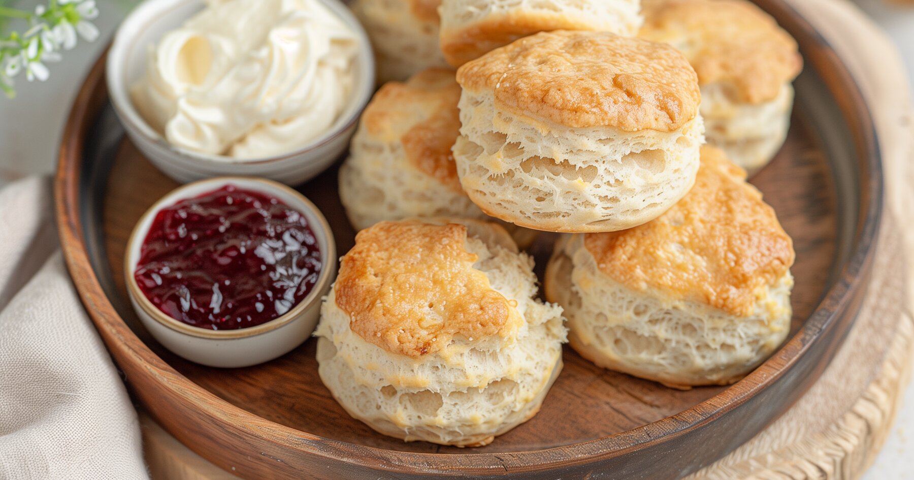 Scones met jam & clotted cream recept | eetse