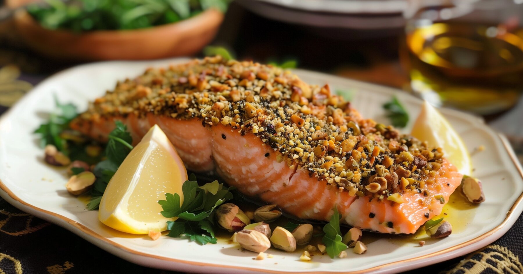 Zalm met een Korst van Pistache recept | eetse